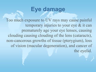 Health effects of ultraviolet radiation | PPTX