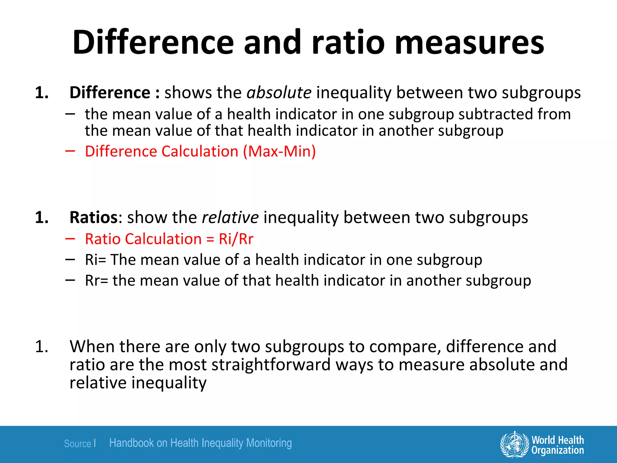 Health Inequality Monitoring | PPT
