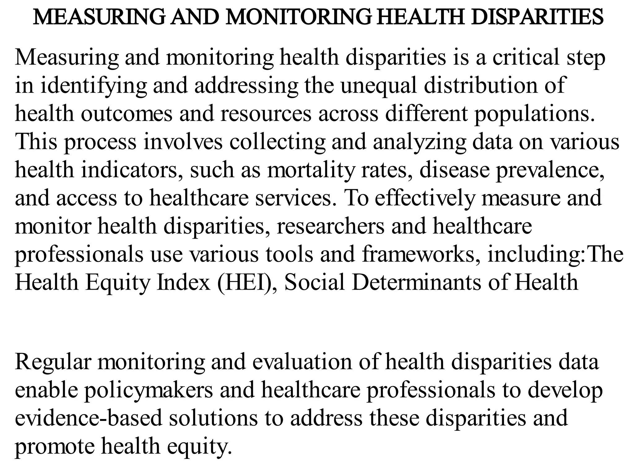 Health Equity and Health Disparities Explained | PDF