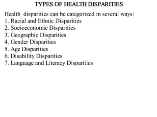Health Equity and Health Disparities Explained | PDF