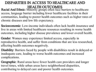 Health Equity and Health Disparities Explained | PDF
