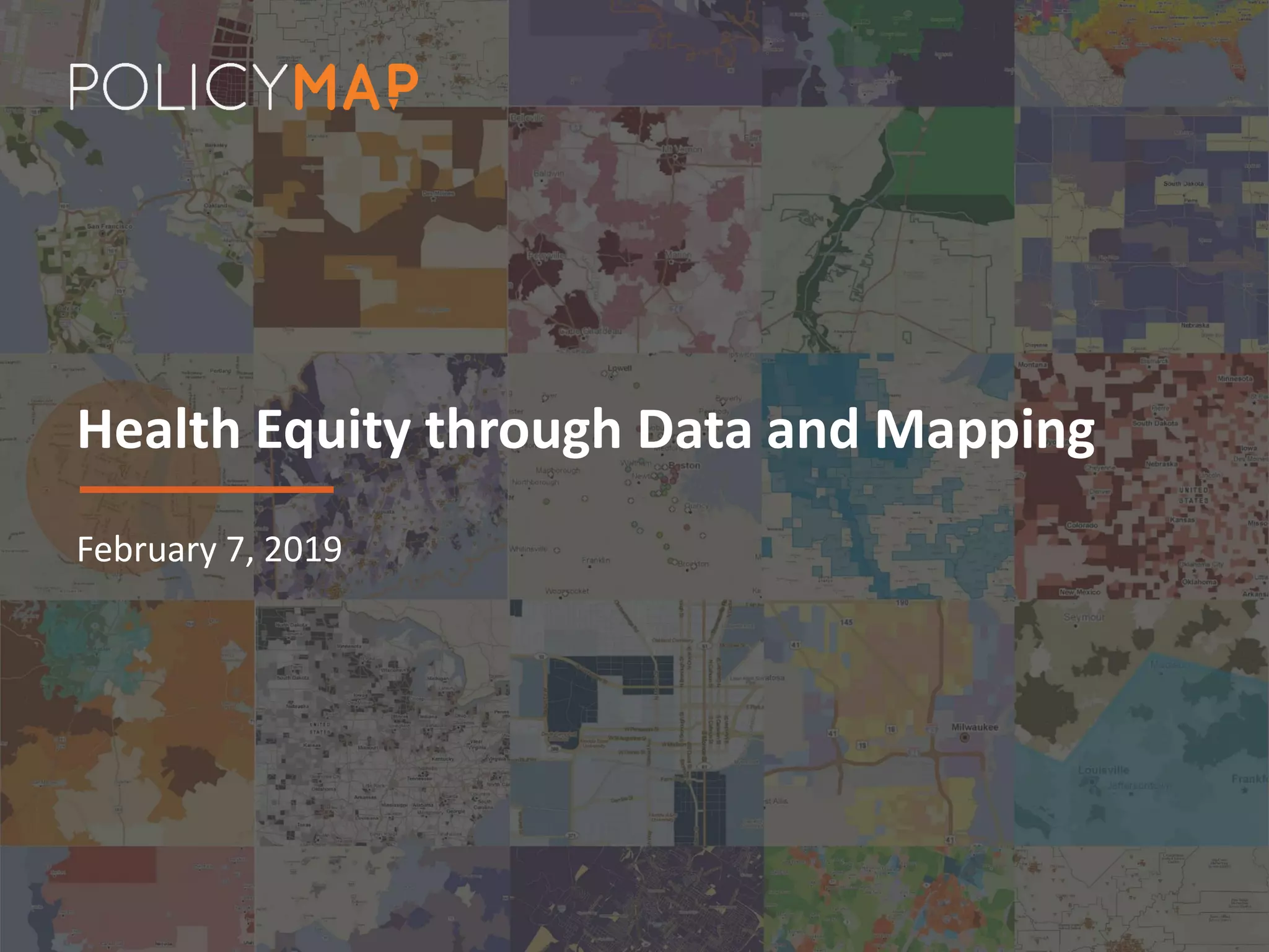 Health equity through data and mapping on PolicyMap | PPT