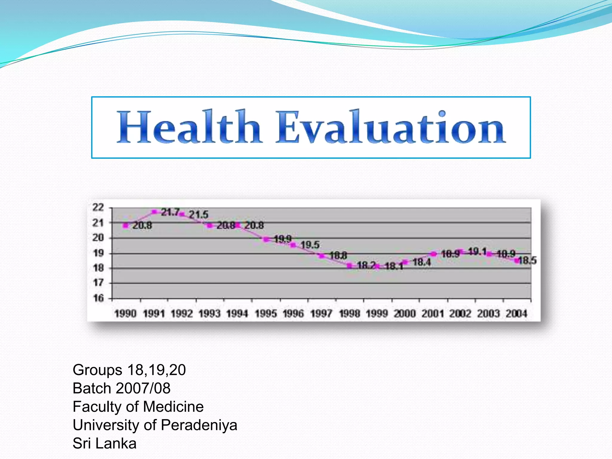 Health Evaluation By Yapa Wijeratne | PPTX
