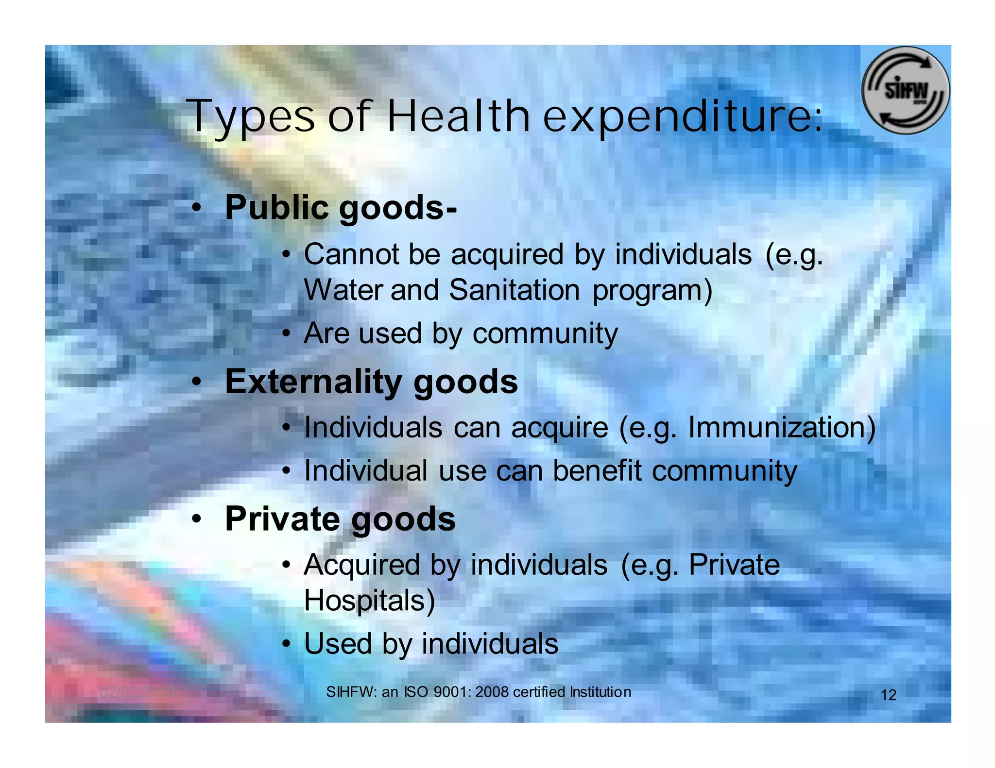 Health Expenditure & Financing | PDF