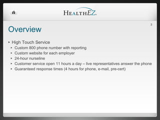 HealthEZ employer sales presentation | PPT