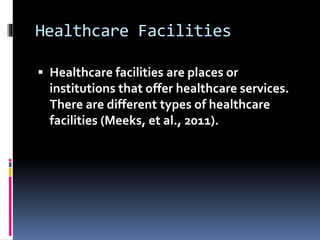 Health facilities | PPT