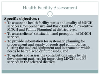 Health facility assessment | PPTX