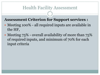 Health facility assessment | PPTX
