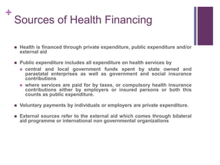 Alternative forms of health financing | PPTX