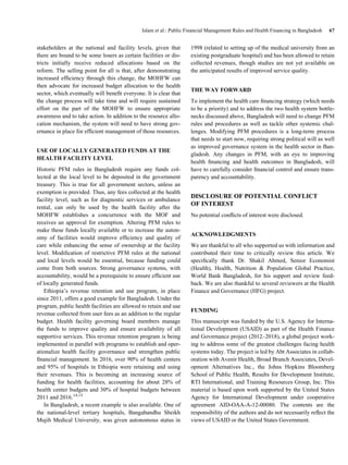 Health financing in bangladesh why changes in public financial management rules will be ...