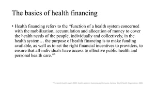 Health financing in India | PPTX