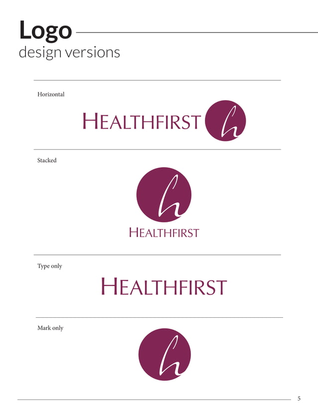 Healthfirst brandguide example | PDF