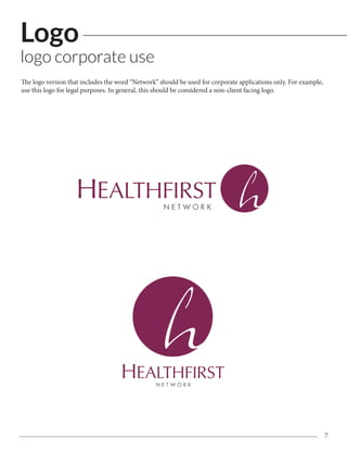 Healthfirst brandguide example | PDF