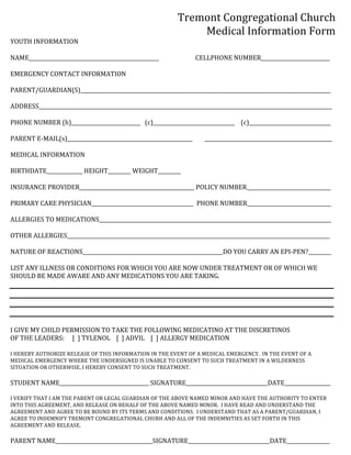 Health form | PDF