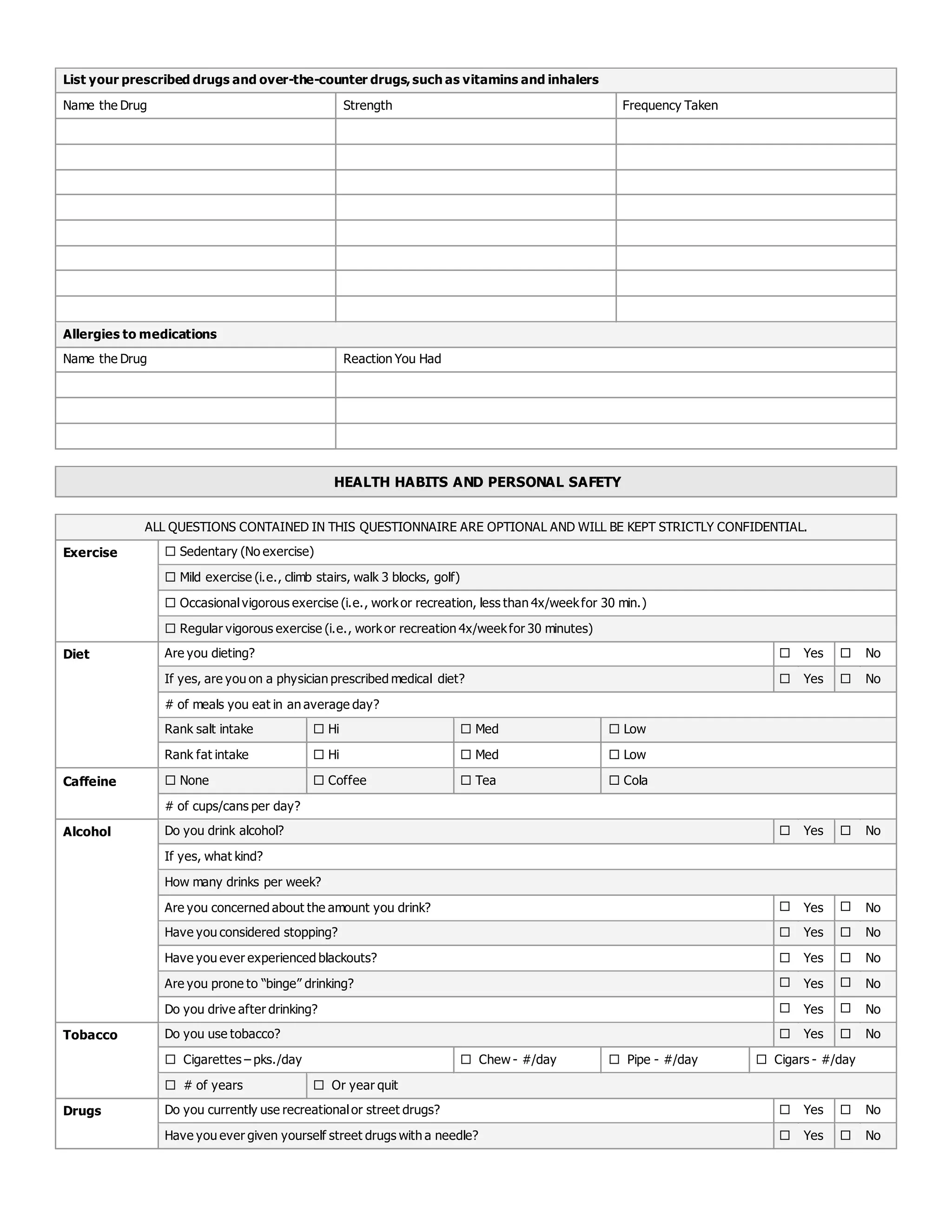 Health form | DOCX