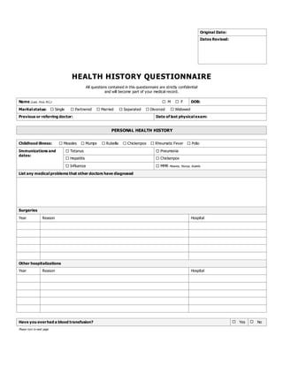 Health form | DOCX