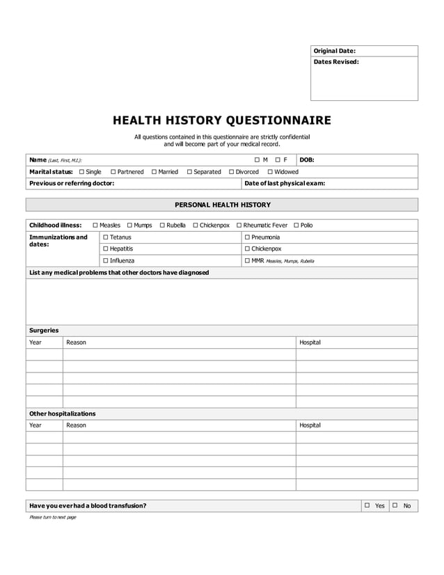 Health form | PDF