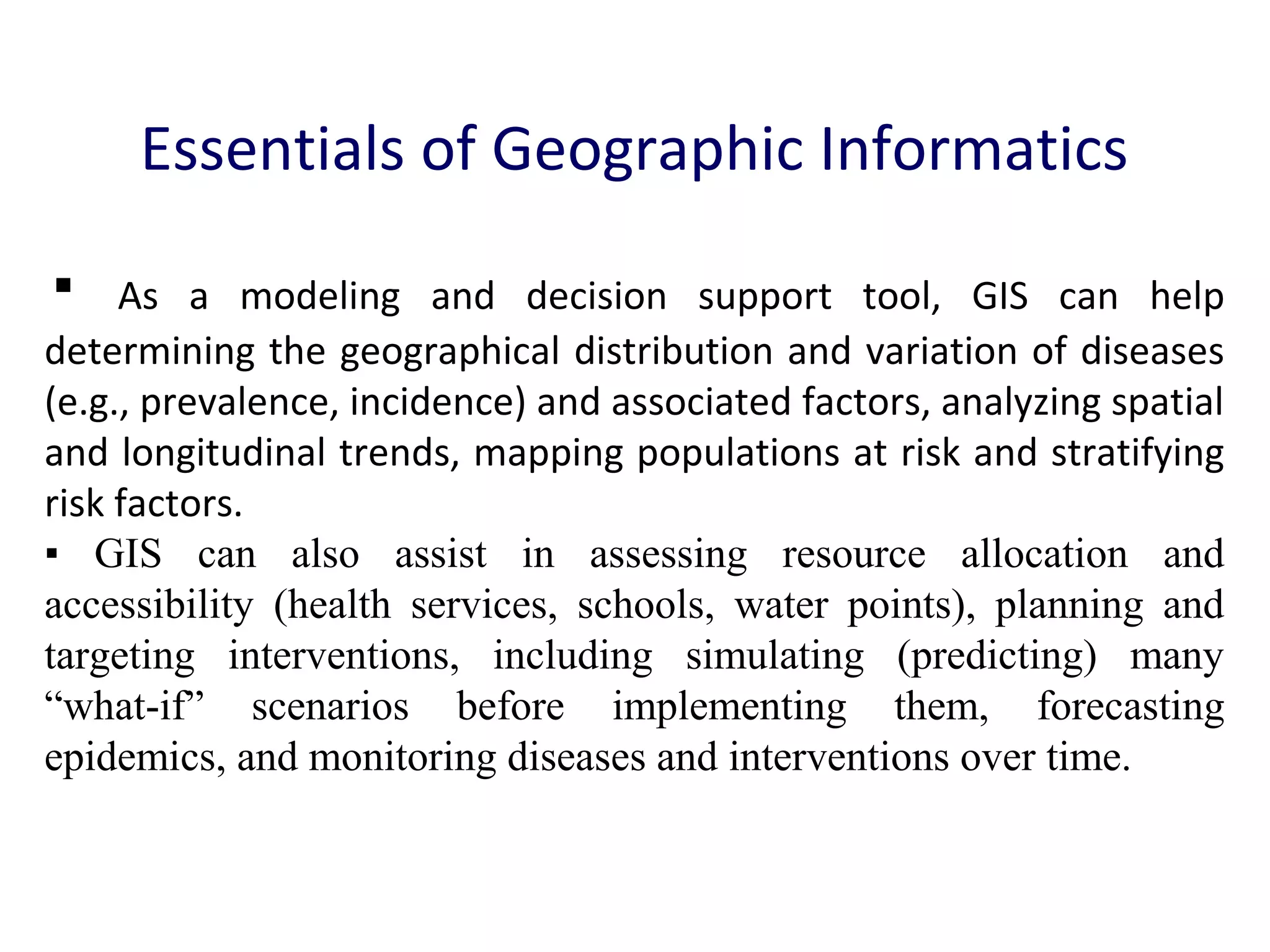 Health GIS (Geographic Information System) | PPT