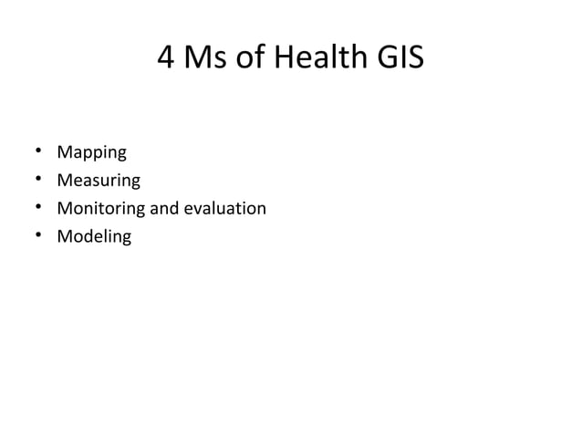 Health GIS (Geographic Information System) | PPT | Geography | Science
