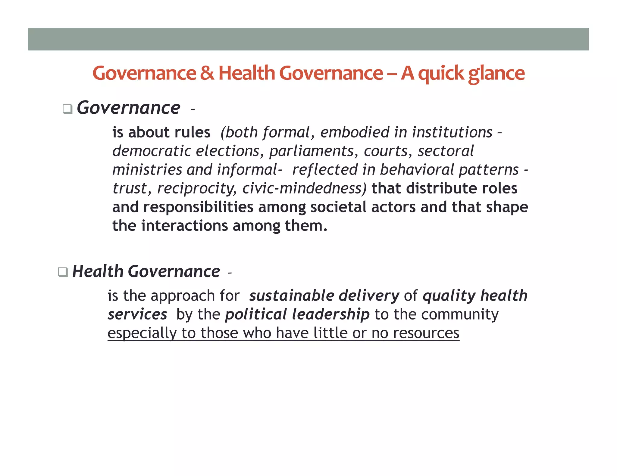 Health Governance & Reproductive Health in Bangladesh | PDF