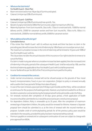 Bajaj Allianz Health Guard Insurance Policy | PDF
