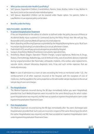 Bajaj Allianz Health Guard Insurance Policy | PDF