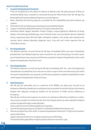 Bajaj Allianz Health Guard Insurance Policy | PDF