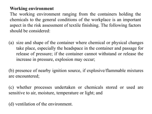 Health hazard of textile sfinishing workers | PPTX