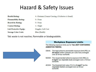 Health hazard by talc proessing in Afghanistan. | PPT