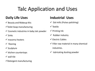 Health hazard by talc proessing in Afghanistan. | PPTX
