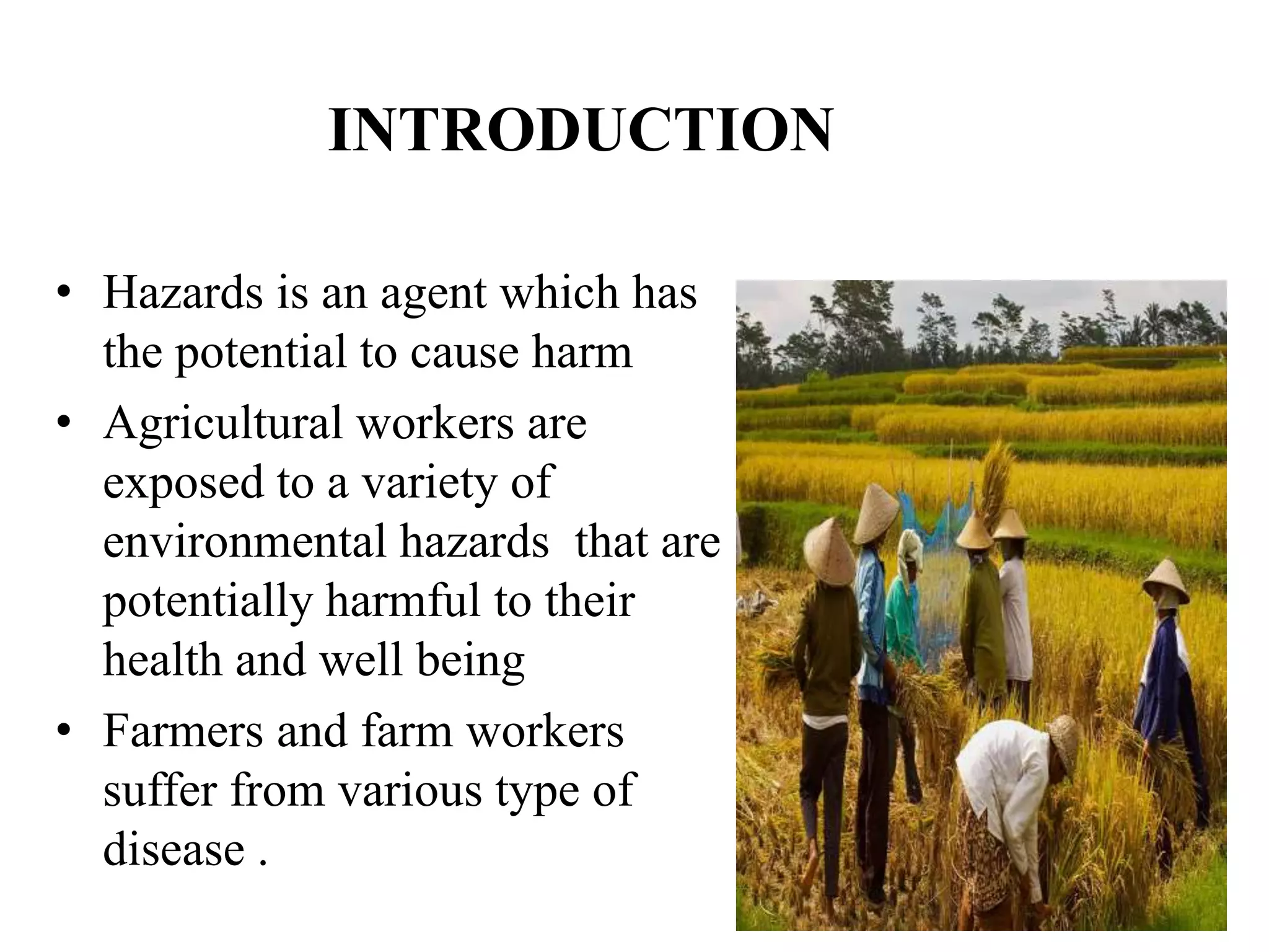 Health hazards face by agriculture workers | PPTX