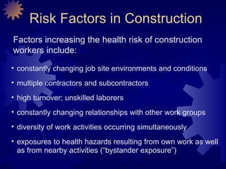 Health hazards in construction | PPT