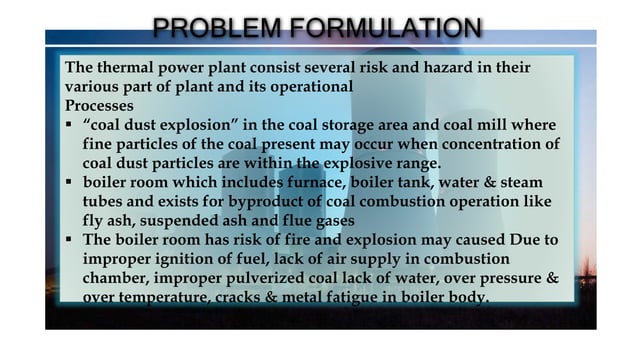health hazards in thermal powerplant.pptx | Injuries | Diseases and ...
