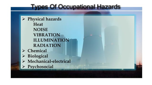 health hazards in thermal powerplant.pptx | Injuries | Diseases and ...