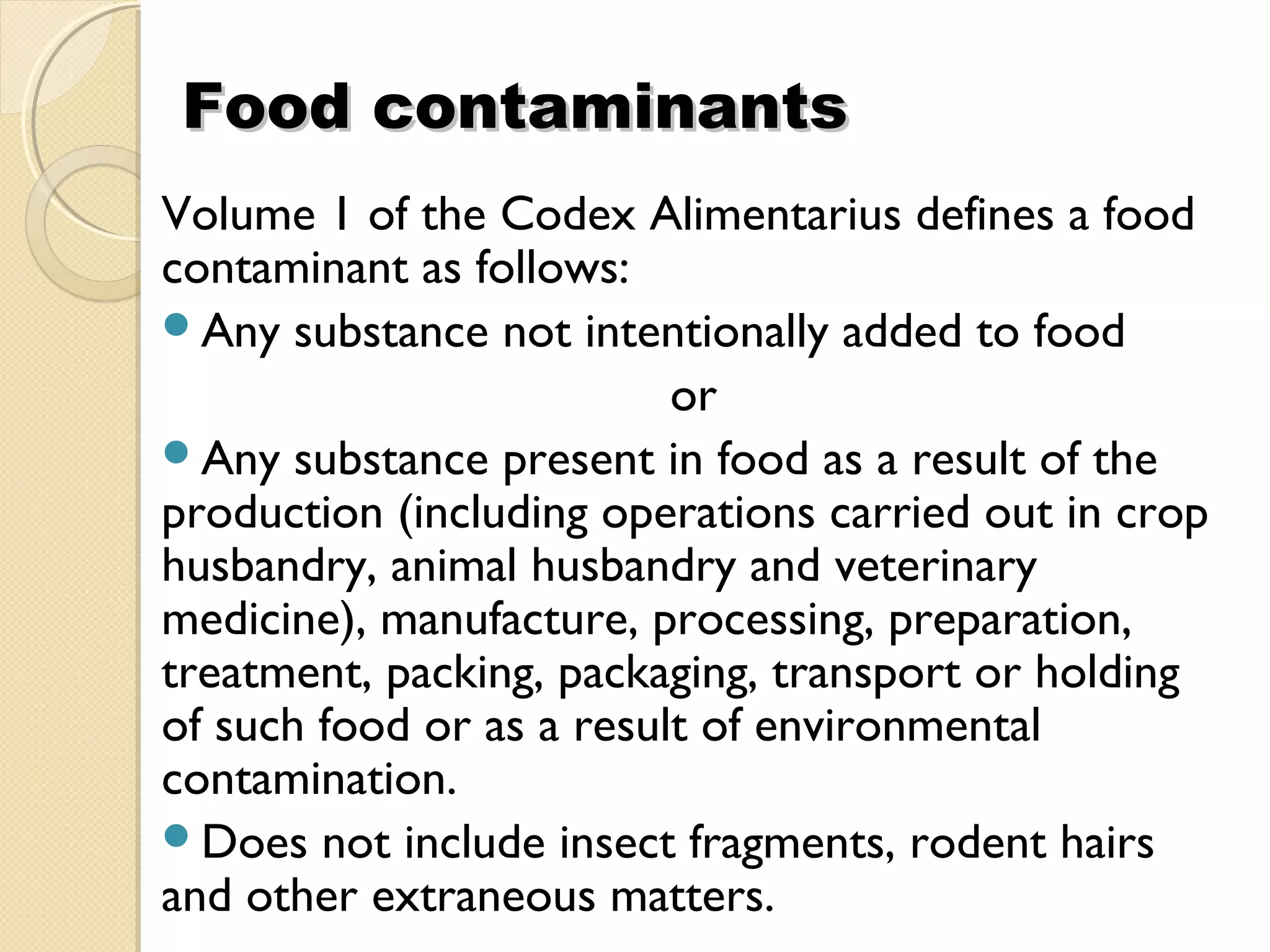 Health hazards of food contaminants | PPT