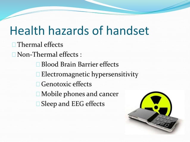 Health hazards of mobile phones | PPTX | Medical Health