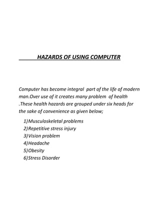 HEALTH HAZARDS OF USING COMPUTER-1.docx