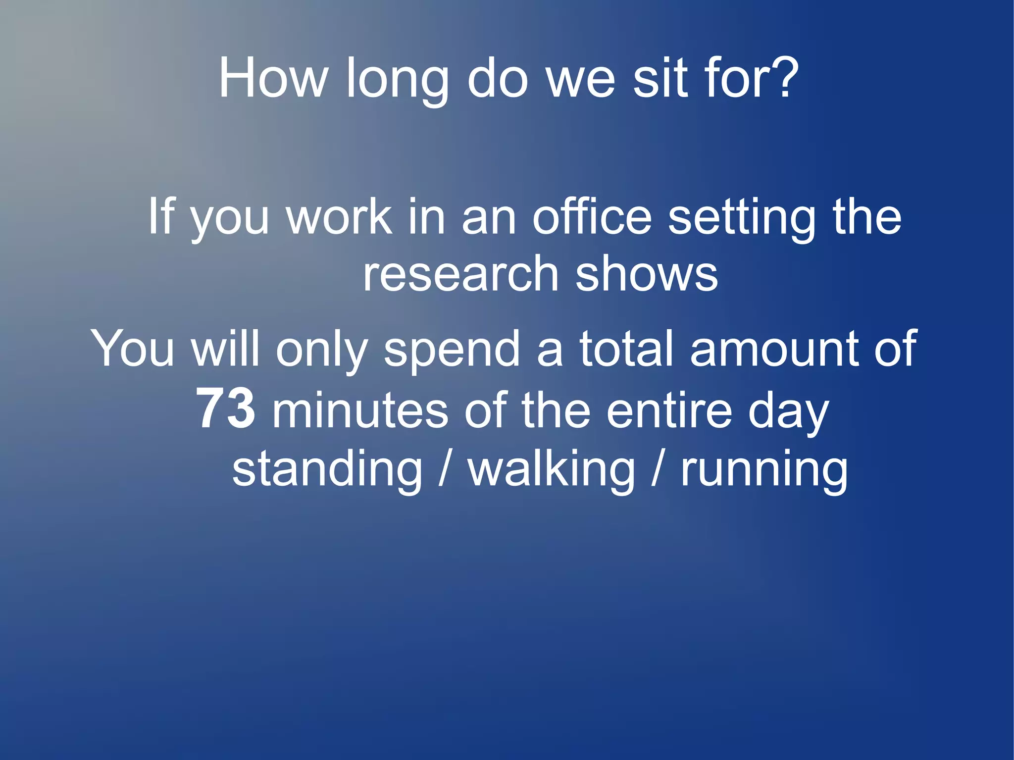 Health hazards sitting | PPT