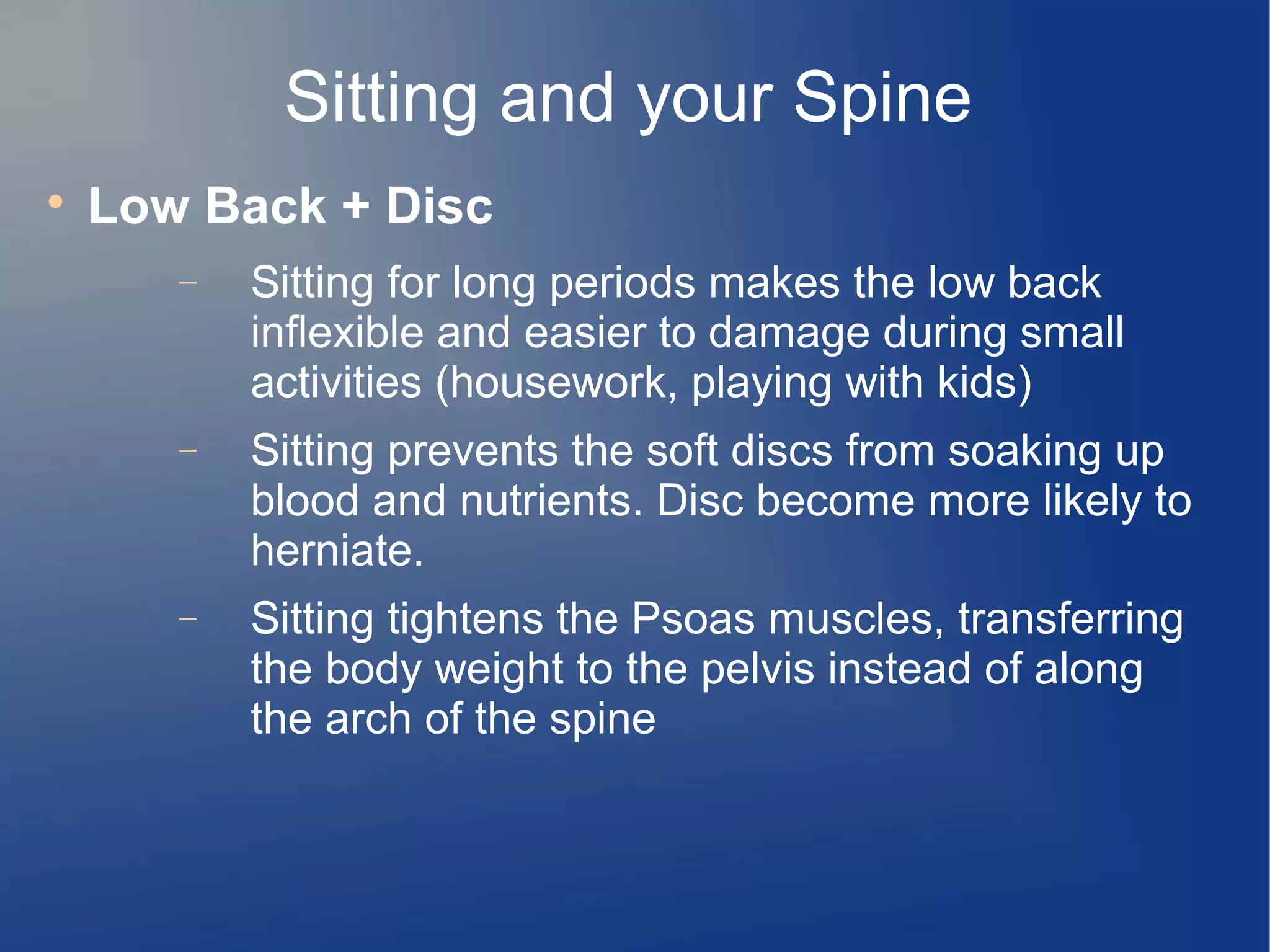 Health hazards sitting | PPT