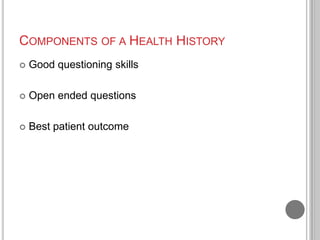 Health history | PPT