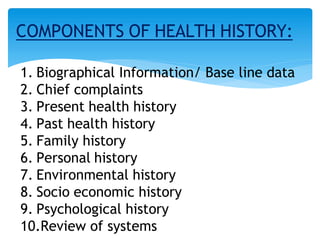 Health History.pptx | Medical Tests | Medical Health