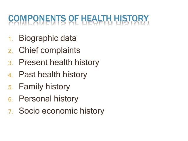 Health history.pptx | Medical Health