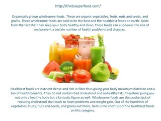 Healthiest foods | PPT