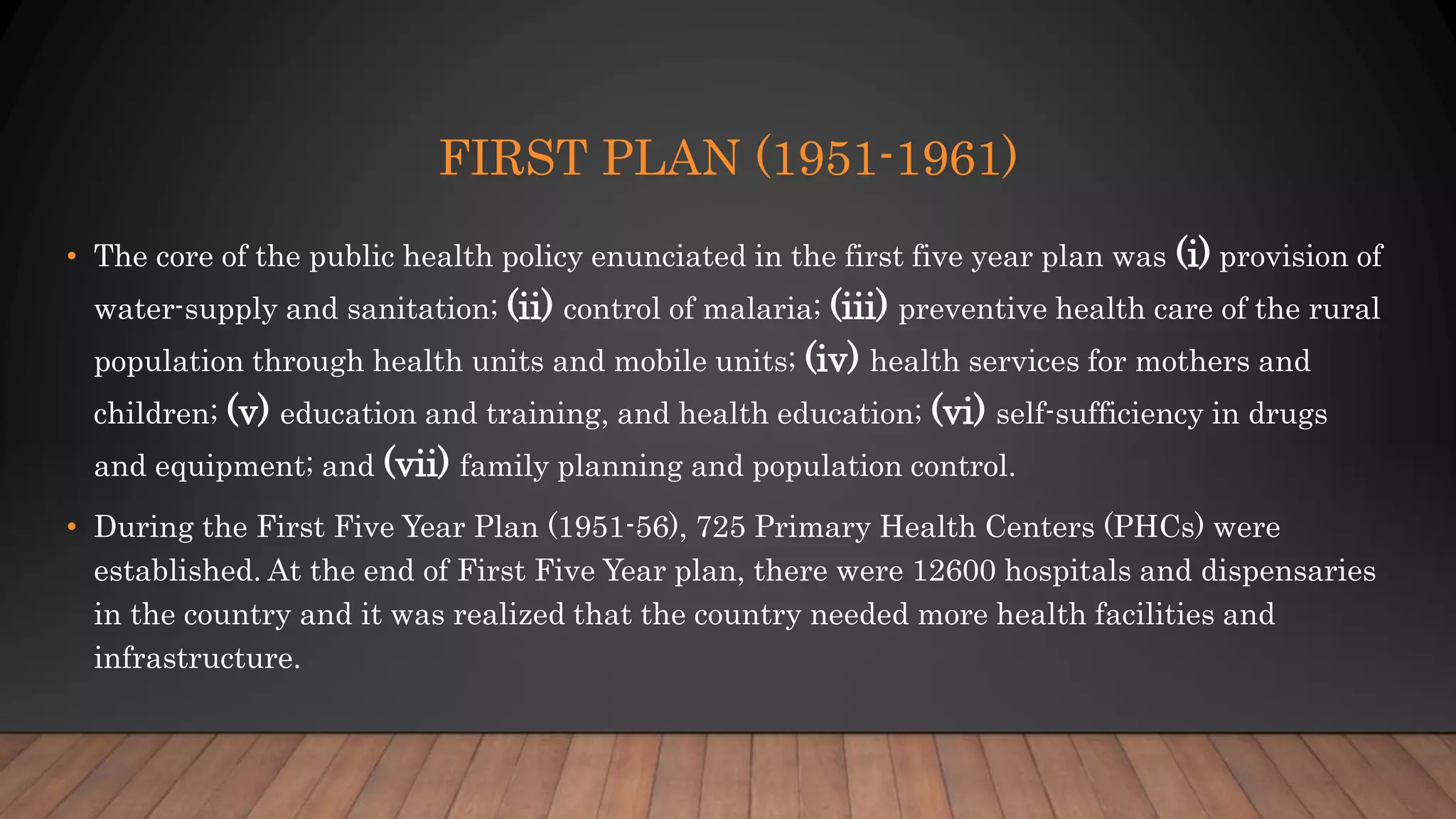 Health in five year plan in India | PPTX