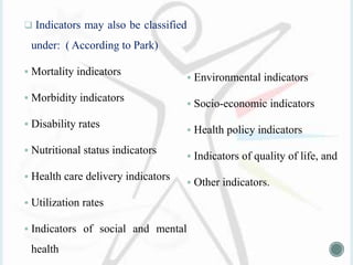Health indicators | PPTX