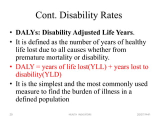 Health indicators | PPT