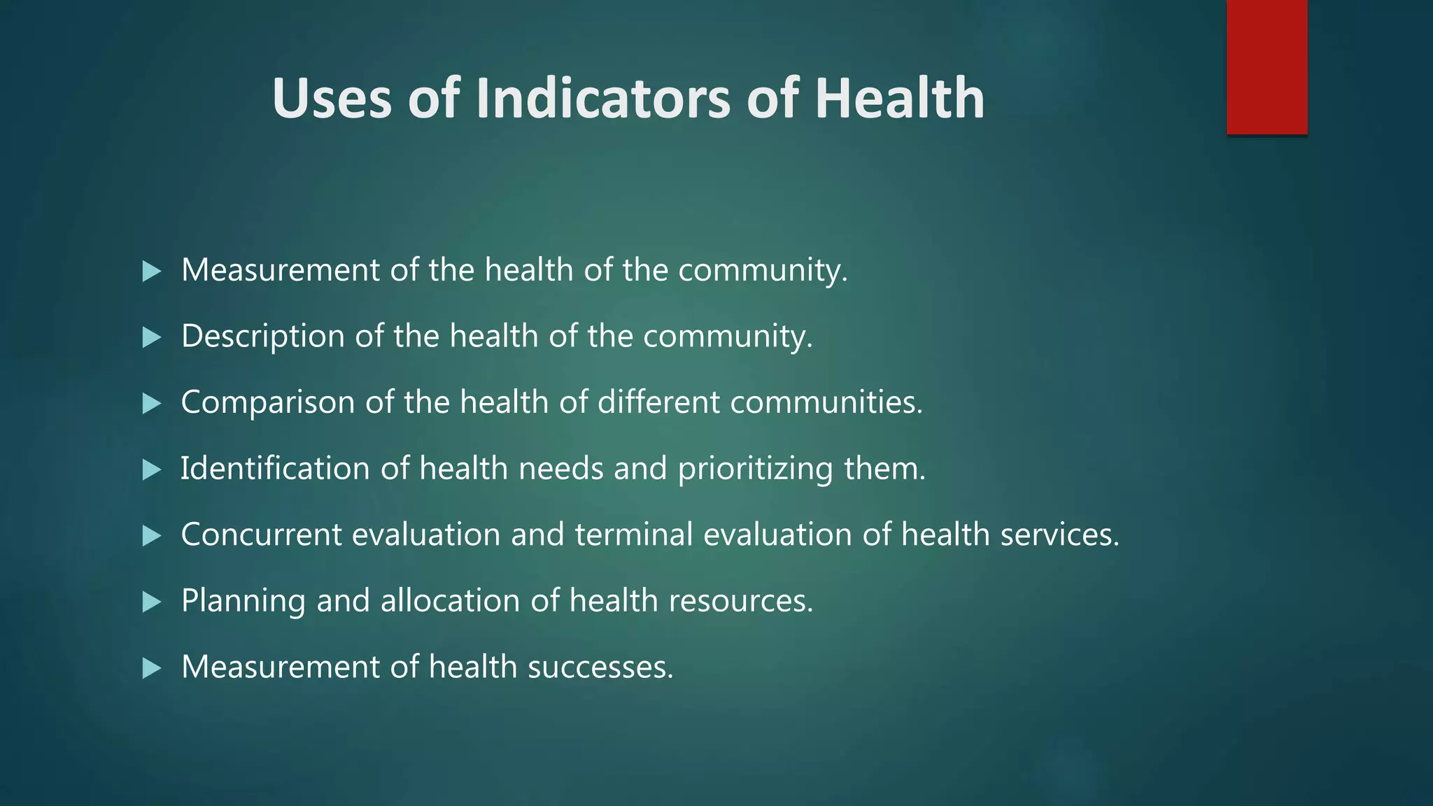 Health indicators | PPTX