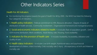 Health indicators | PPTX