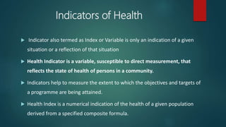 Health indicators | PPTX