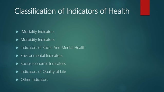 Health indicators | PPTX